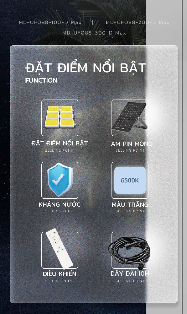 Đèn đĩa bay UFO88-D-Max | MODI SOLAR Việt Nam | MODI SOLAR Chính thức
